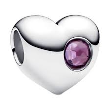 Pandora Birthstone Heart Charm – Little The Jewellers